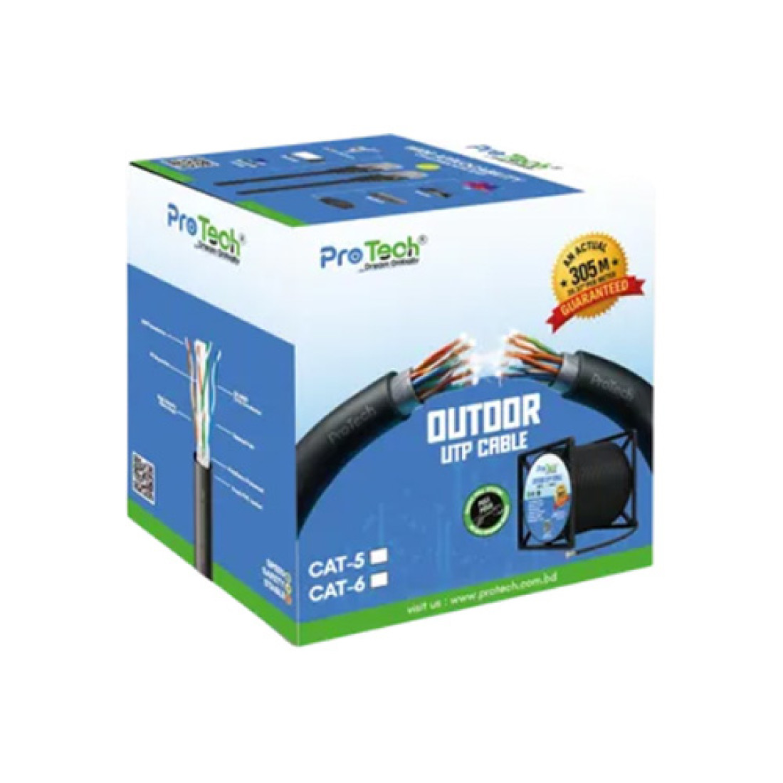 Pro Tech PTN-C6-CCA-OUT-BK UTP Cable Price in Bangladesh | One Stop